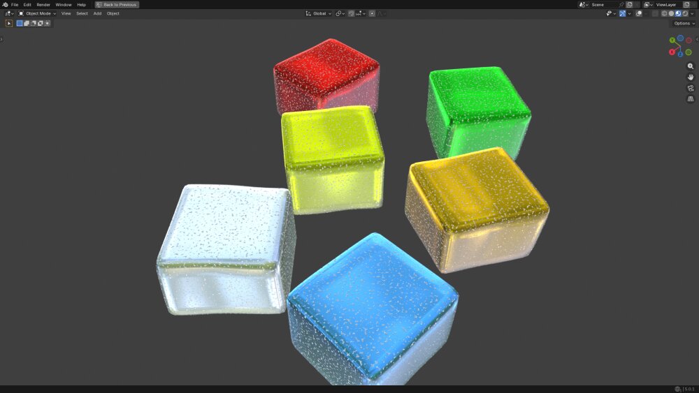 Gumdrops Cube Jelly Candy PBR 3D model - Download Dessert on 3DModels.org