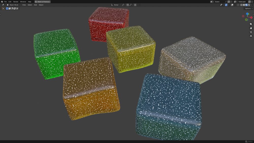 Caramelos Gelatina Gumdrops Cubo Coloridos PBR Modelo 3D - Descargar ...