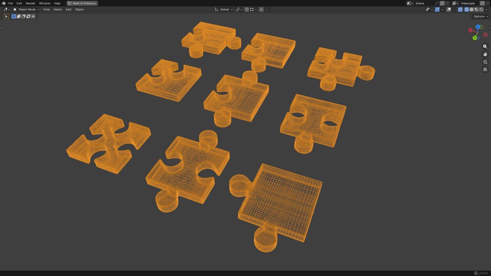 Puzzle 9 Pieces 3D Printing Model - Download STL file for Printing ...