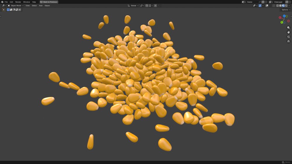 Corn Kernel PBR 3D model - Download Farm Crops on 3DModels.org