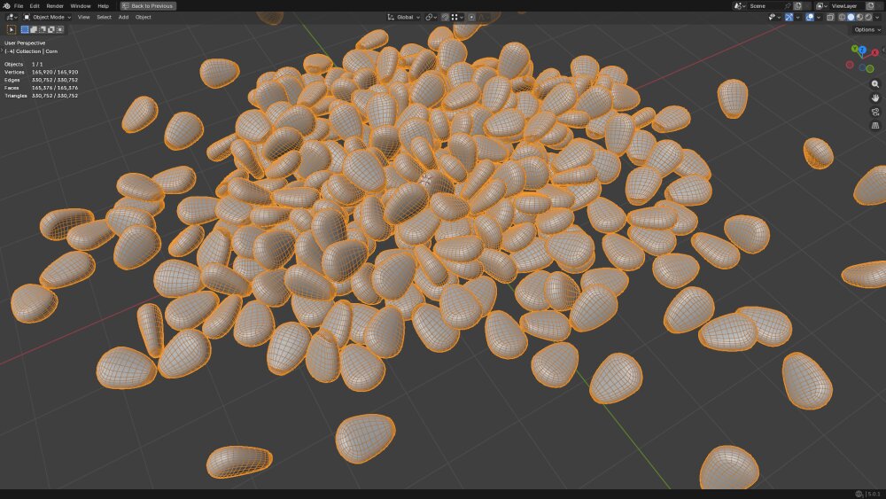 Corn Kernel PBR 3D model - Download Farm Crops on 3DModels.org