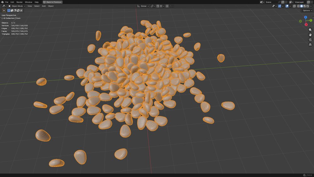 Corn Kernel PBR 3D model - Download Farm Crops on 3DModels.org