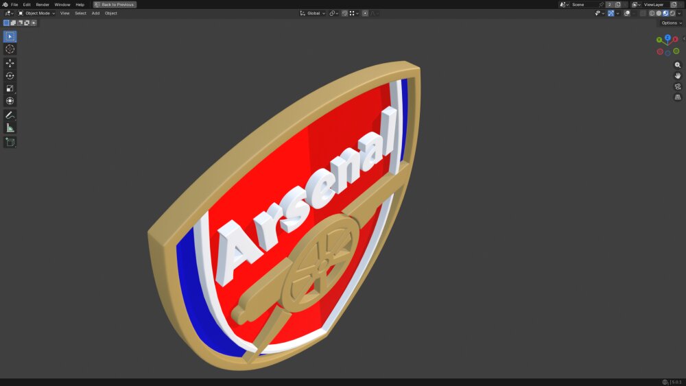 Arsenal Logo PBR Modelo 3D - Baixar Acessórios no 3DModels.org
