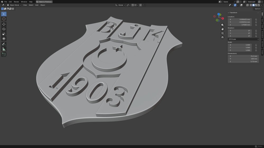 Besiktas Emblem 3D Printing Model - Download STL file for Printing ...