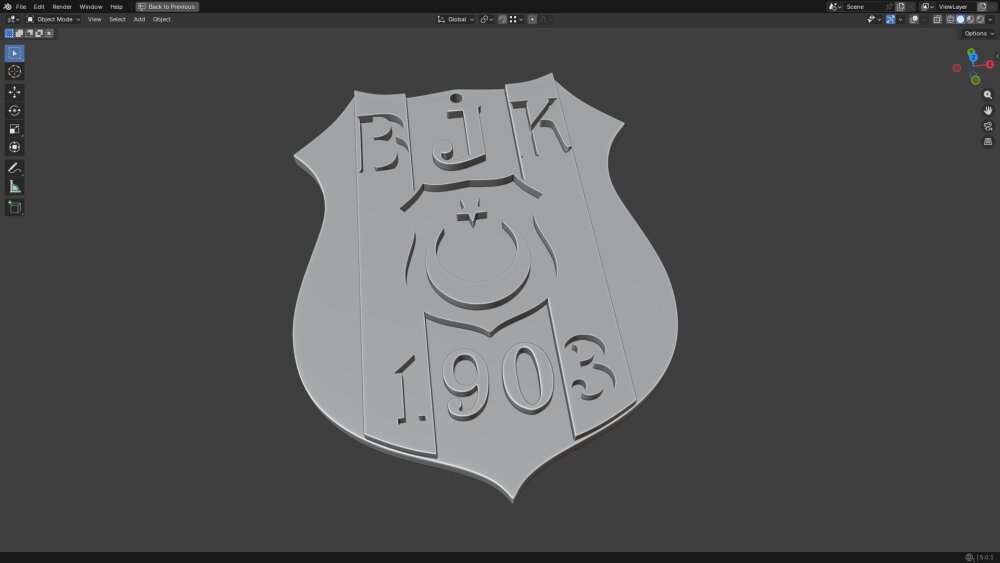 Besiktas Emblem 3D Printing Model - Download STL file for Printing ...
