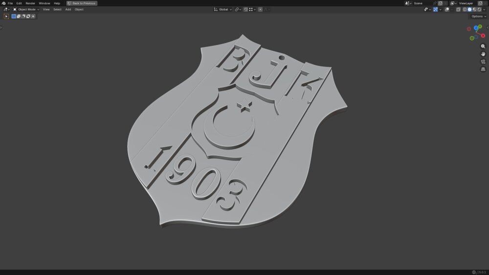 Besiktas Emblem 3D Printing Model - Download STL file for Printing ...
