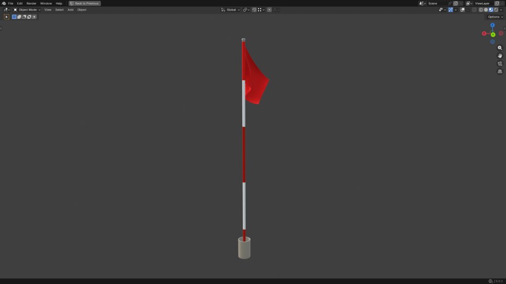 Golf Flag PBR 3D model - Download Sports Equipment on 3DModels.org