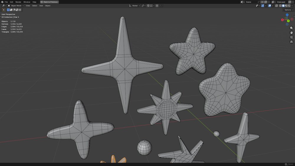 10 Cartoon Star PBR 3D model - Download Symbols on 3DModels.org