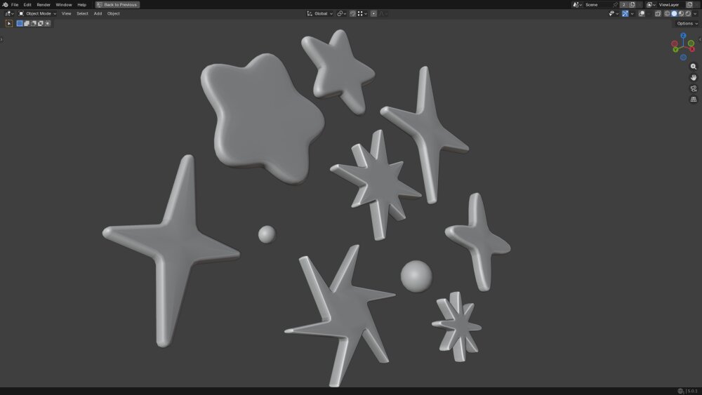 10 Cartoon Star PBR 3D model - Download Symbols on 3DModels.org
