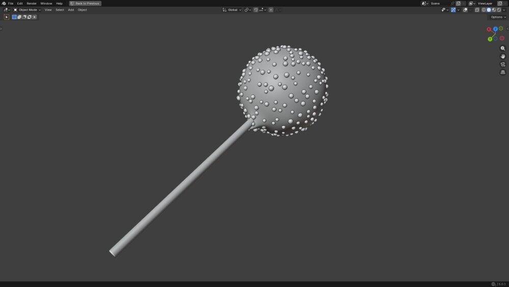 Lollipop on Stick 3D Printing Model - Download STL file for Printing ...