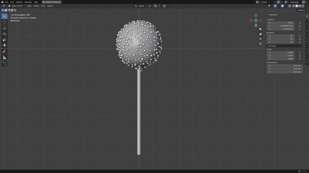Lollipop on Stick 3D Printing Model - Download STL file for Printing ...