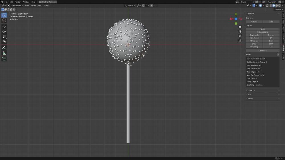 Lollipop on Stick 3D Printing Model - Download STL file for Printing ...