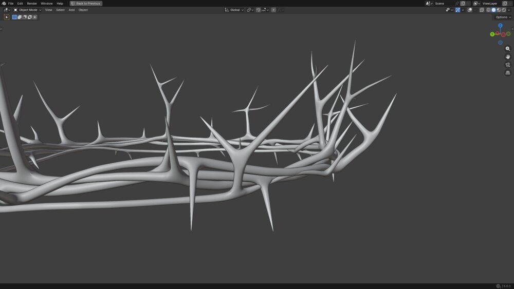 Crown of Thorns 3D Printing Model - Download STL file for Printing ...