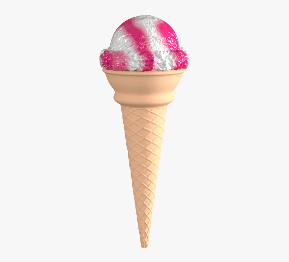 Ice Cream Cone PBR 3D model - Download Dessert on 3DModels.org
