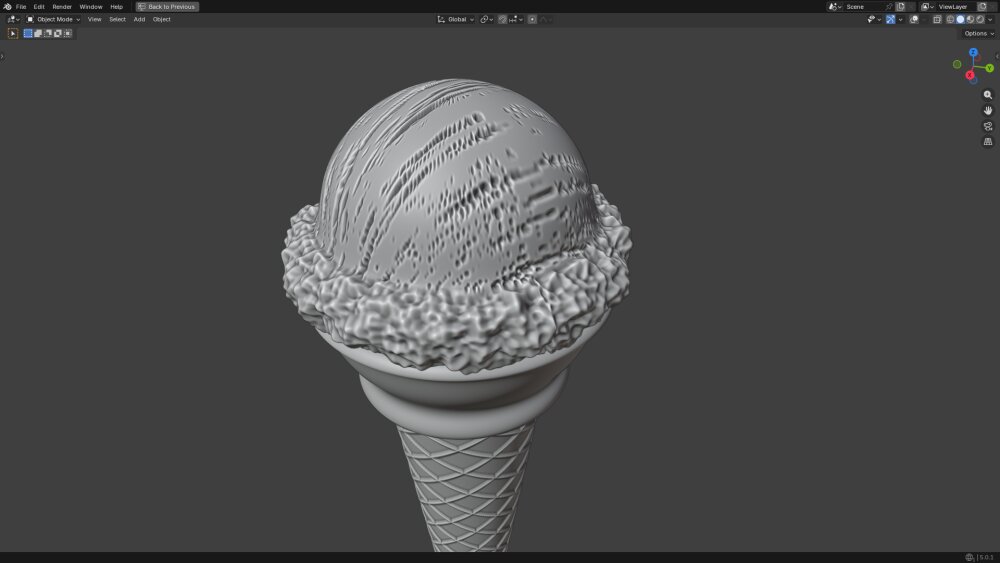 Ice Cream Cone with Topping 3D Printing Model - Download STL file for ...
