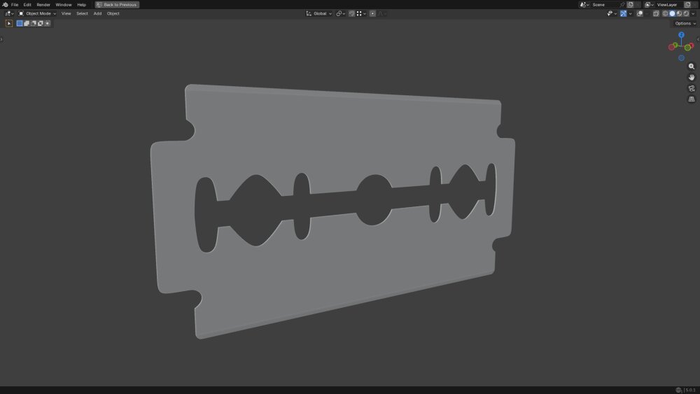 Razor Blade PBR 3D model - Download Tools on 3DModels.org
