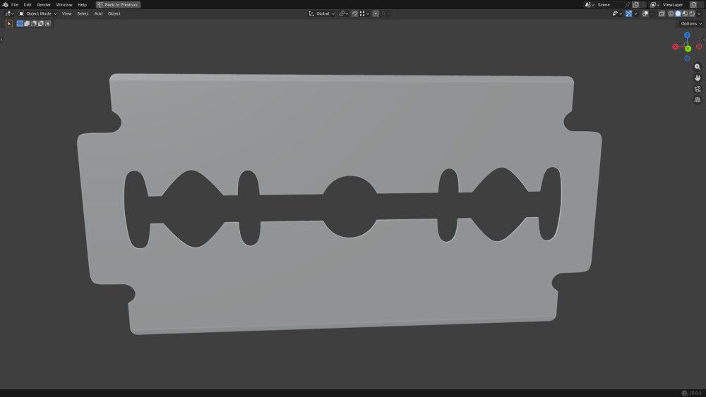 Razor Blade PBR 3D model - Download Tools on 3DModels.org