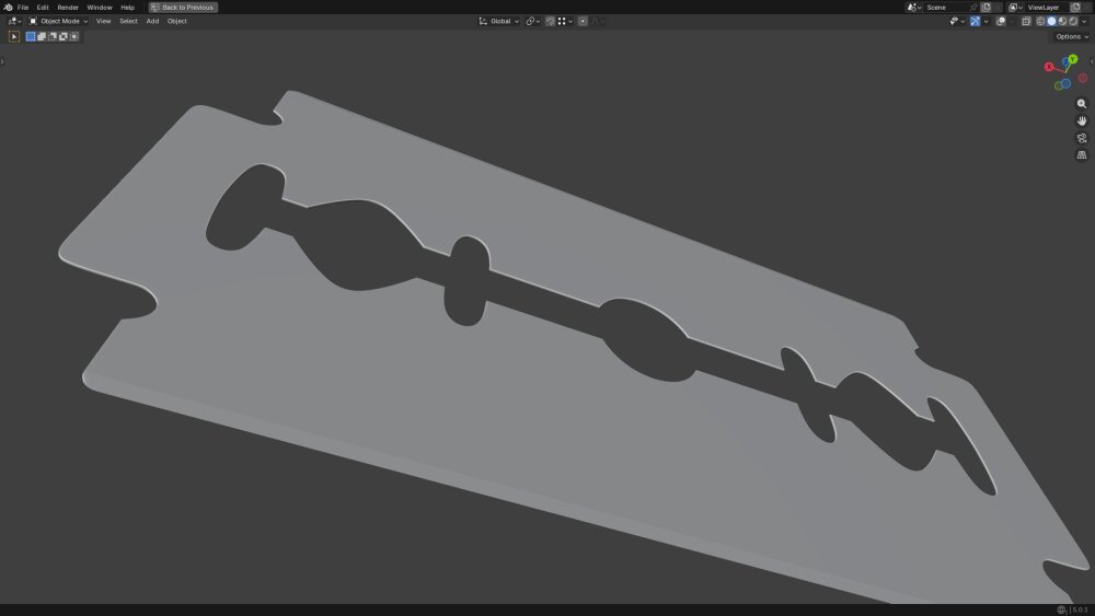 Razor Blade PBR 3D model - Download Tools on 3DModels.org