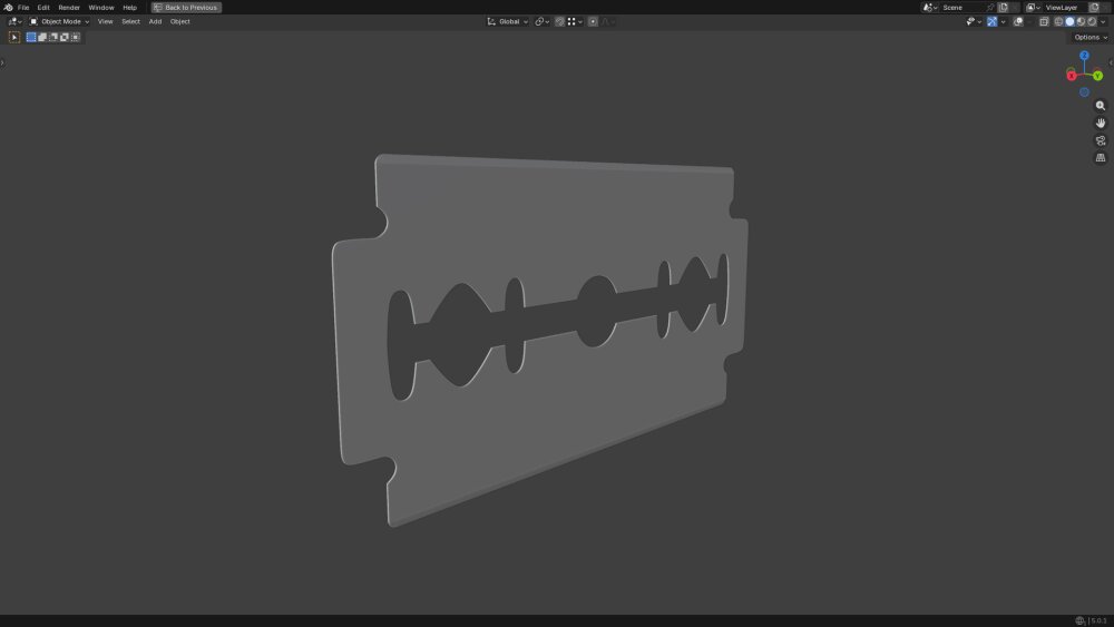 Razor Blade PBR 3D model - Download Tools on 3DModels.org
