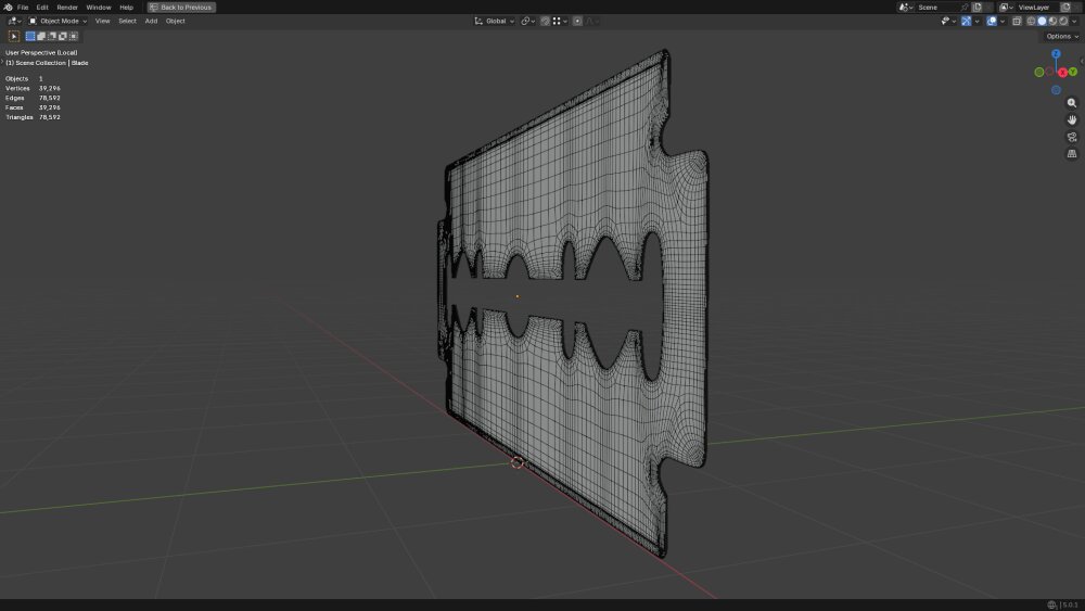 Razor Blade PBR 3D model - Download Tools on 3DModels.org