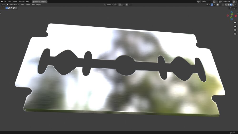 Razor Blade PBR 3D model - Download Tools on 3DModels.org