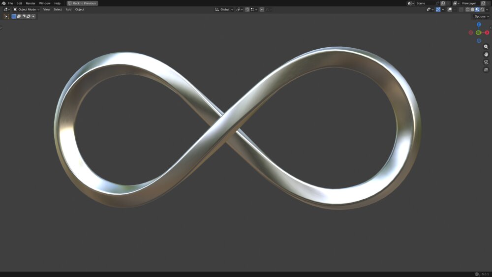 Infinity Symbol PBR 3D model - Download Symbols on 3DModels.org