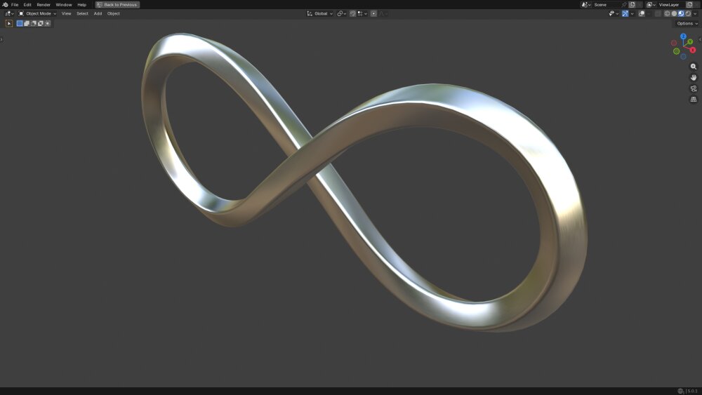 Infinity Symbol PBR 3D model - Download Symbols on 3DModels.org