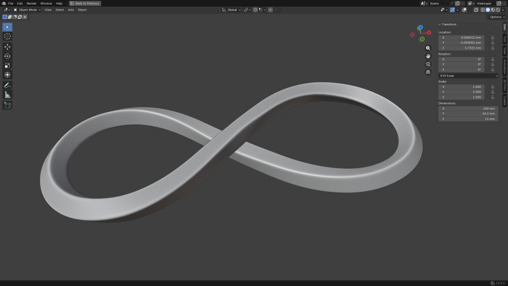 Infinity Symbol Sculpture 3D Printing Model - Download STL file for ...