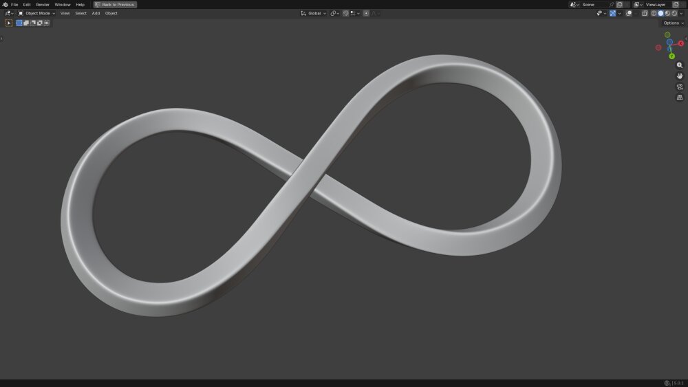 Infinity Symbol Sculpture 3D Printing Model - Download STL file for ...