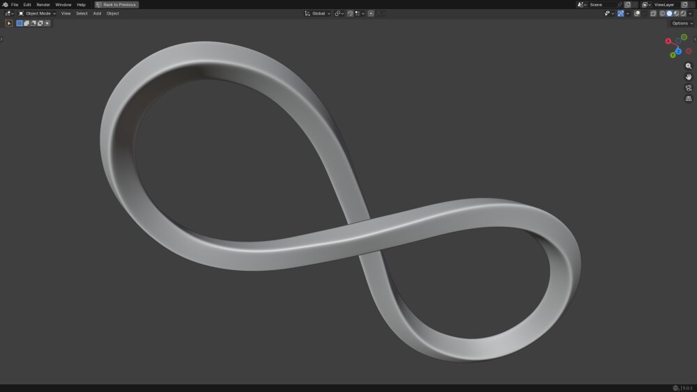 Infinity Symbol Sculpture 3D Printing Model - Download STL file for ...