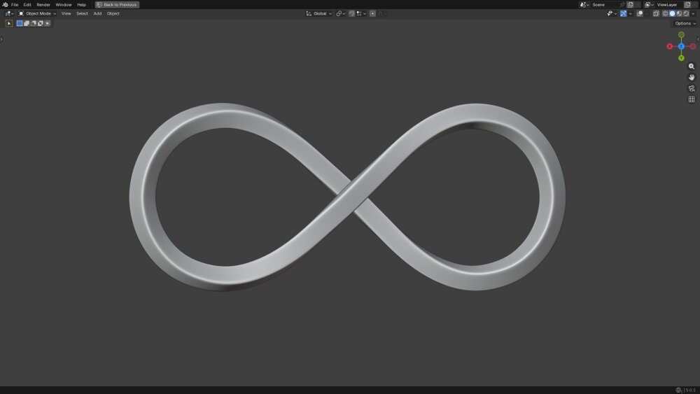 Infinity Symbol Sculpture 3D Printing Model - Download STL file for ...