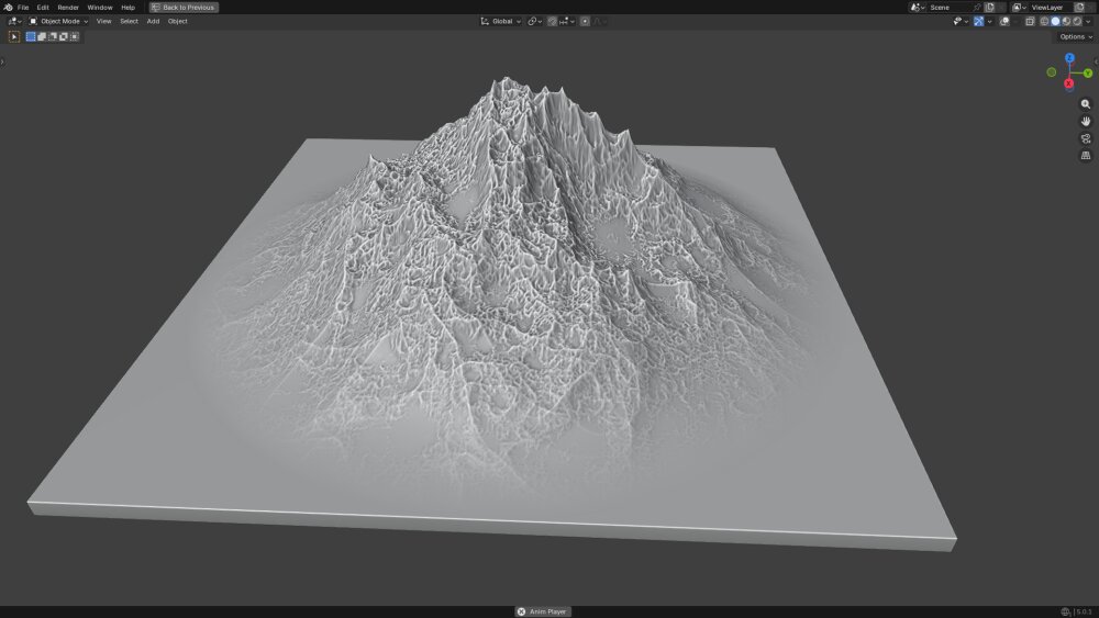 Mountain Terrain 3D model - Download Nature on 3DModels.org