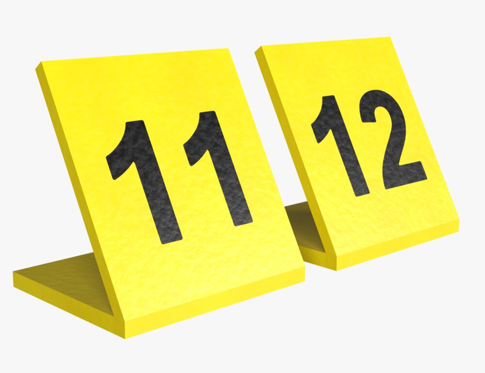 Numbered Crime Scene Evidence Markers PBR 3D model - Download Hobbies ...