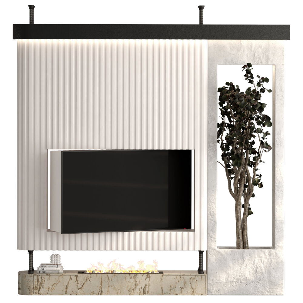 Wall-Mounted TV Cabinet 3D model - Download on 3DModels.org