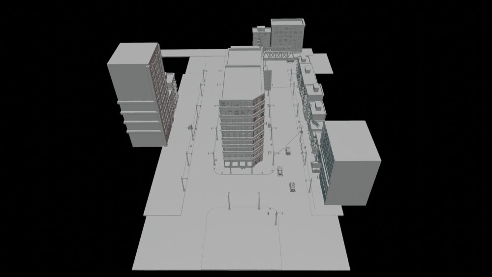 Retro City 3D model - Download City on 3DModels.org