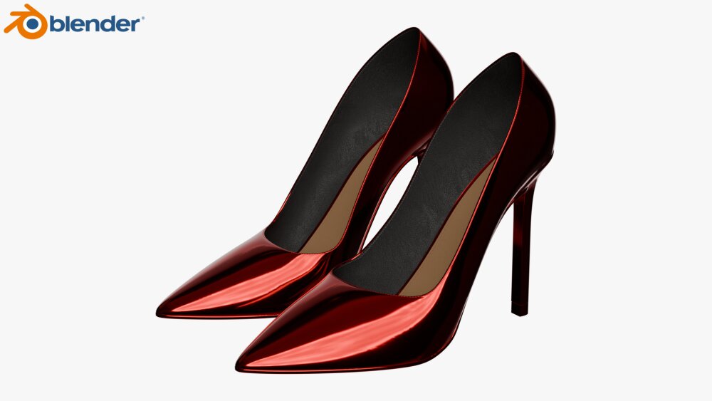 67 Colors High Heel 3D model - Download Shoes on 3DModels.org
