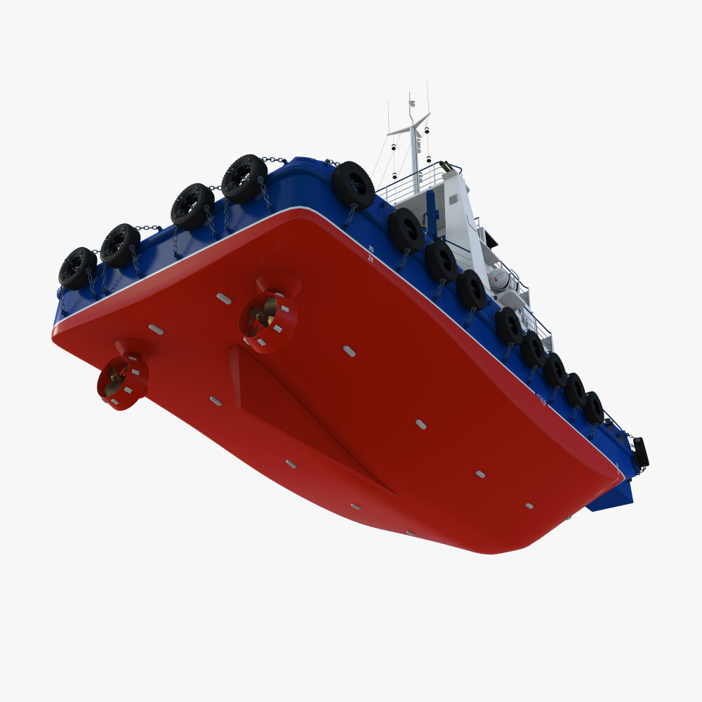 Tugboat Towing Ship 3D model - Download Service ship on 3DModels.org