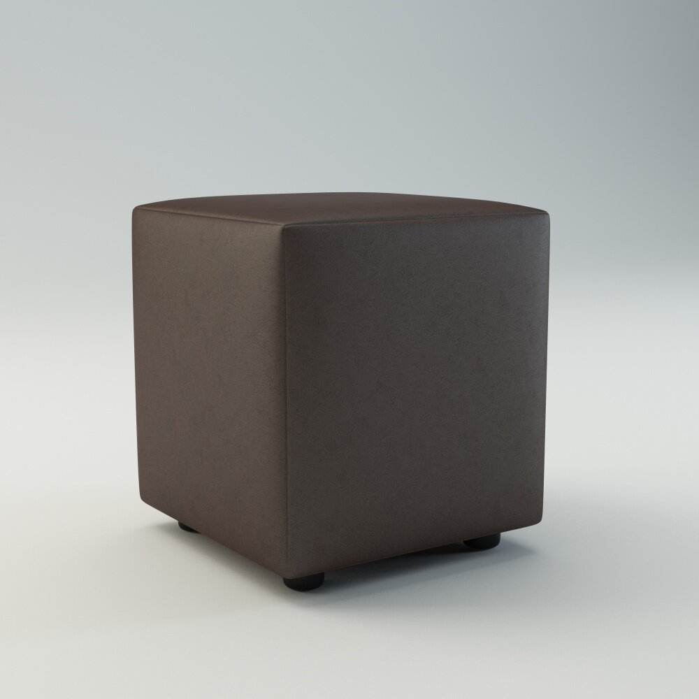 Cubic Leather Pouf – Low-poly 3D Model Modelo 3D - Descargar Otomana on ...