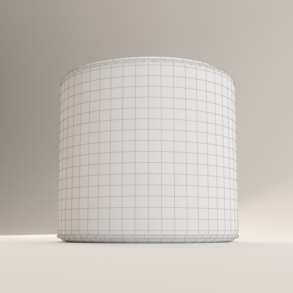 Quilted Pouf 3D model - Download Ottoman on 3DModels.org