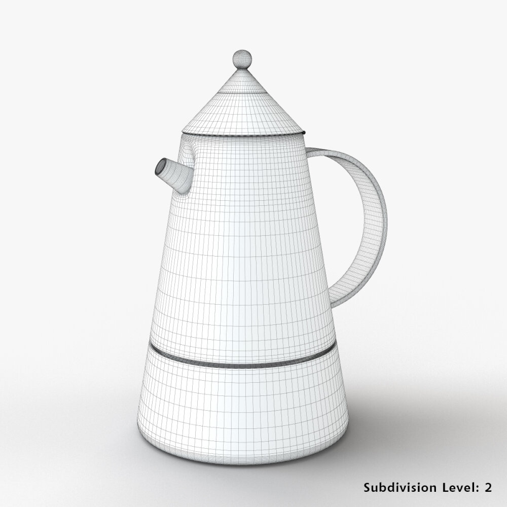 Stovetop Coffee Maker 3D model - Download Tableware on 3DModels.org