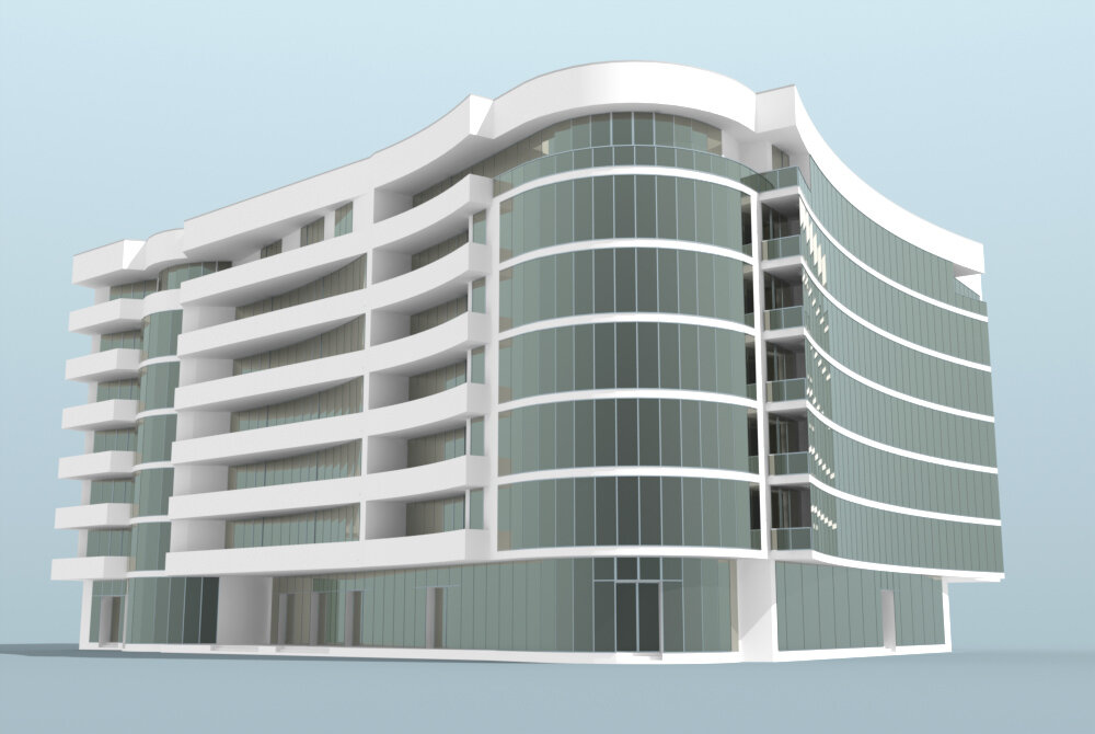 Modern Multi Story Office Building 3D model - Download Buildings on ...