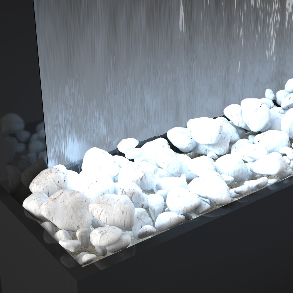 Waterfall Panel Interior Decoration 3D model - Download Decoration on ...