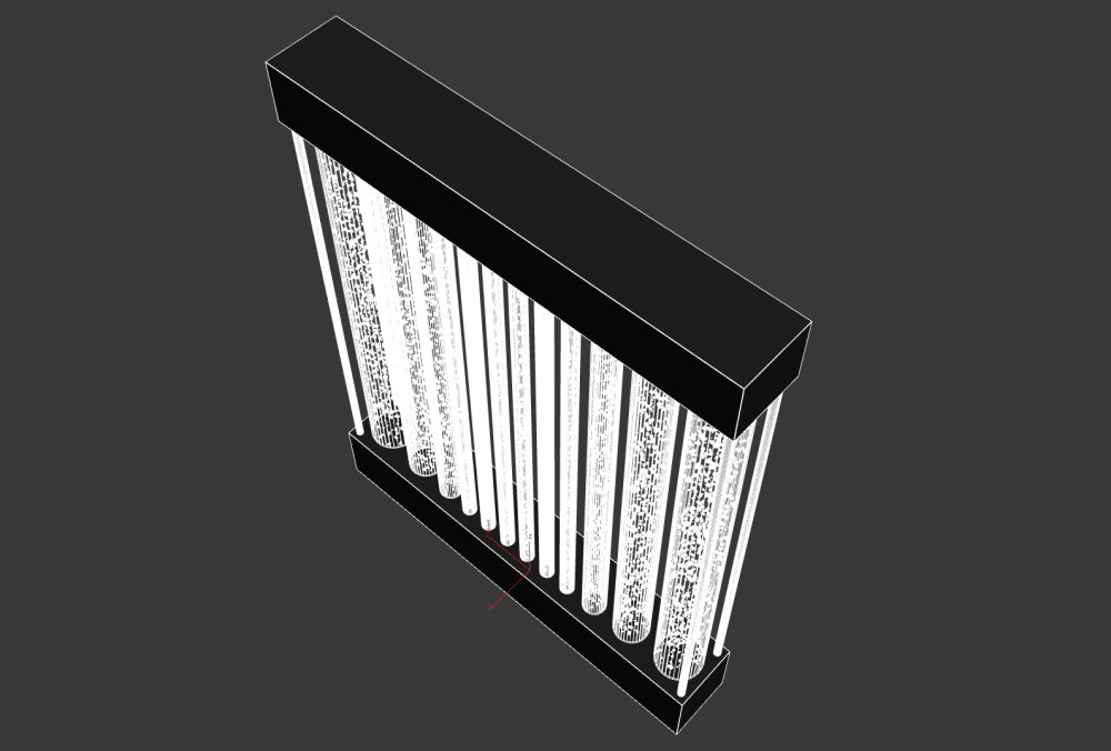 Water Bubble Tubes – Freestanding Decorative Panel 3D model - Download ...