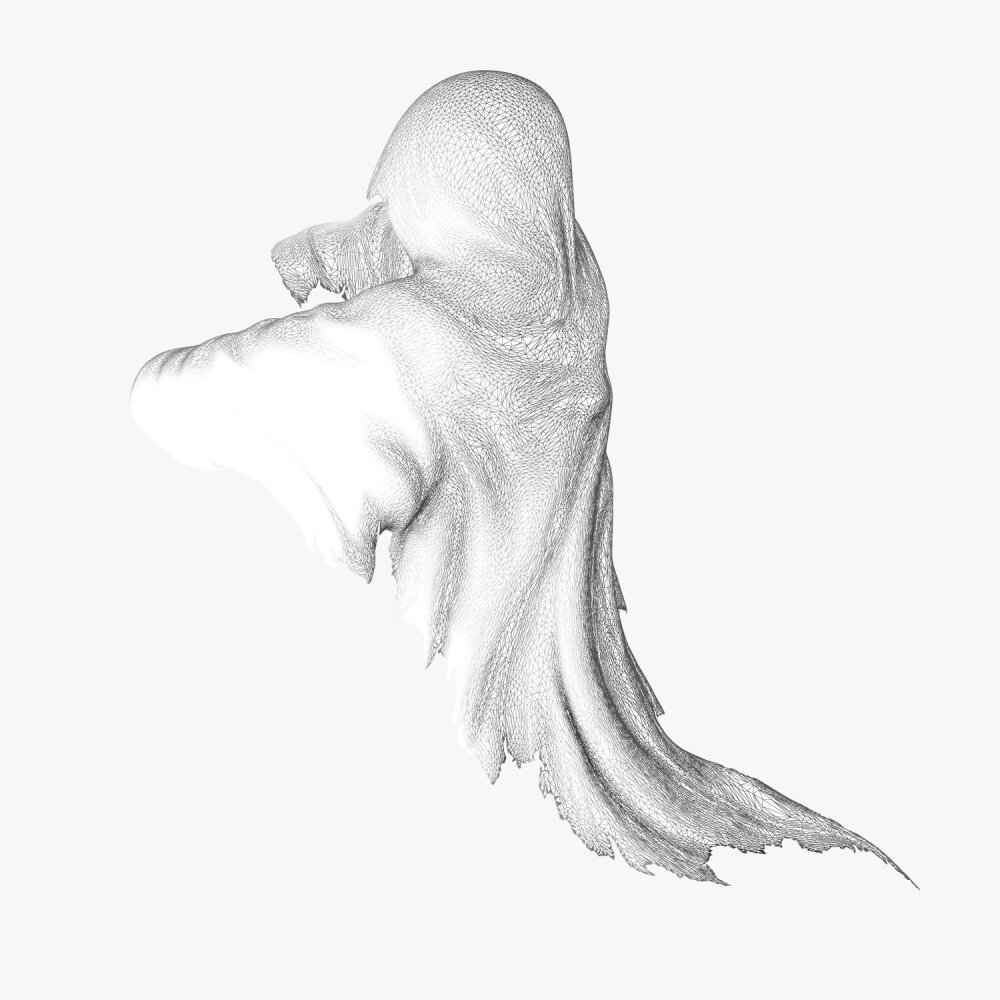 Dark Ghost Halloween 3D model - Download Mythological creatures on ...