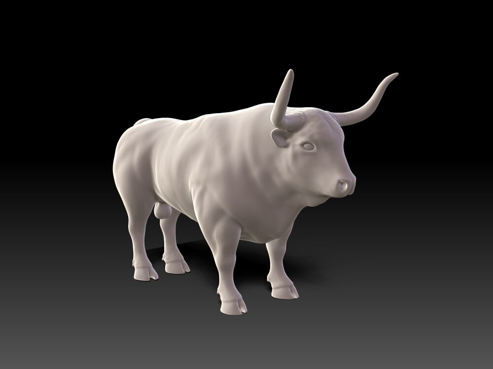 Bull – Uv-Unwrapped Basic 3D model - Download Mammals on 3DModels.org
