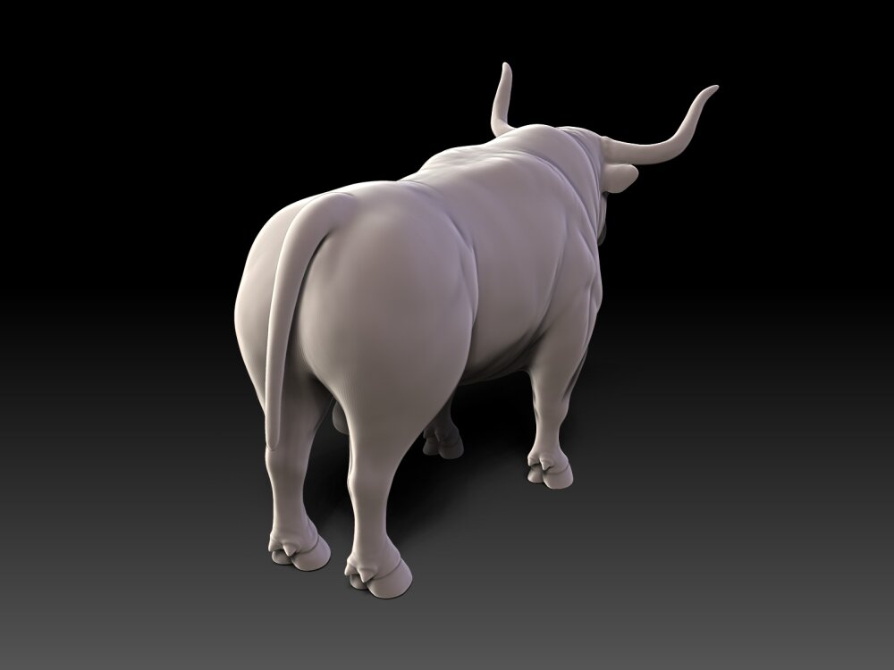 Bull – Uv-Unwrapped Basic 3D model - Download Mammals on 3DModels.org
