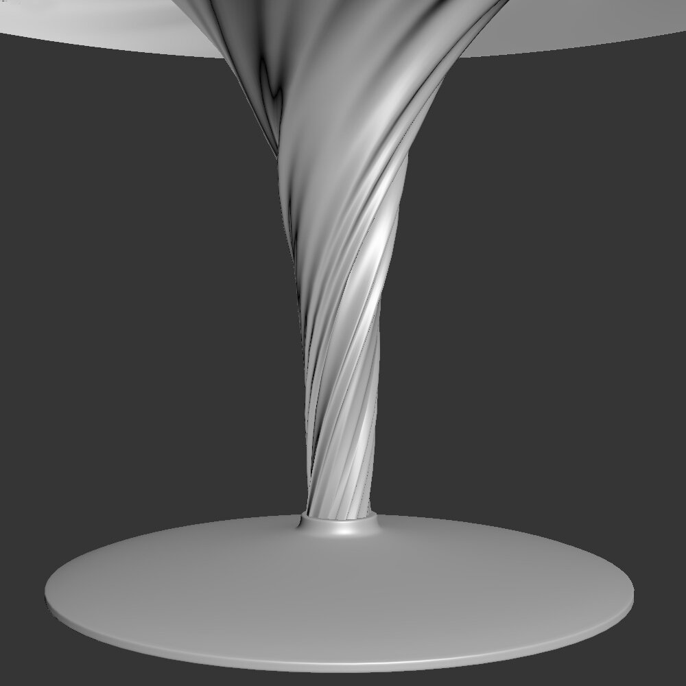 Twisted Dining Table 3D model - Download Table on 3DModels.org