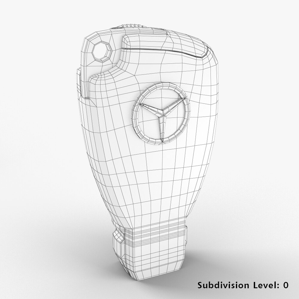 Smart Remote Key Mercedes 3D model - Download Vehicle equipment on ...
