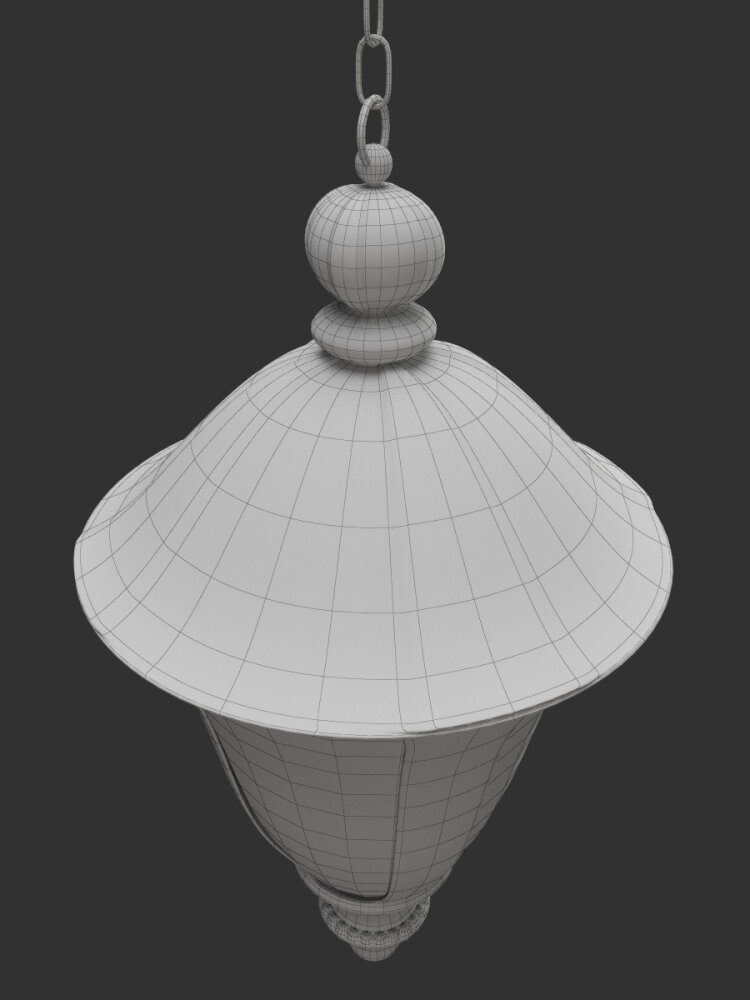 Wrought Pendant Lamp 3D model - Download Street elements on 3DModels.org