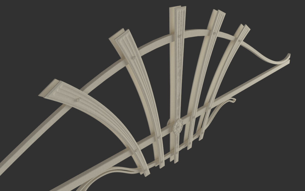 Decorative Wrought Metal Arch 3D model - Download Street elements on ...